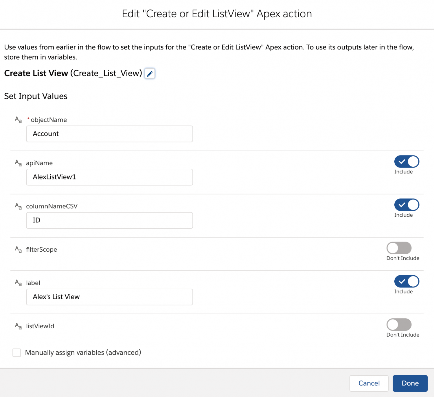 Create and Edit ListView Flow Action – UnofficialSF