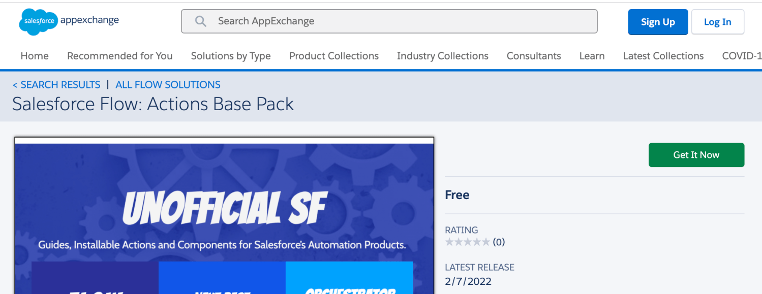 Flow Action Base Pack Now Available on AppExchange – UnofficialSF