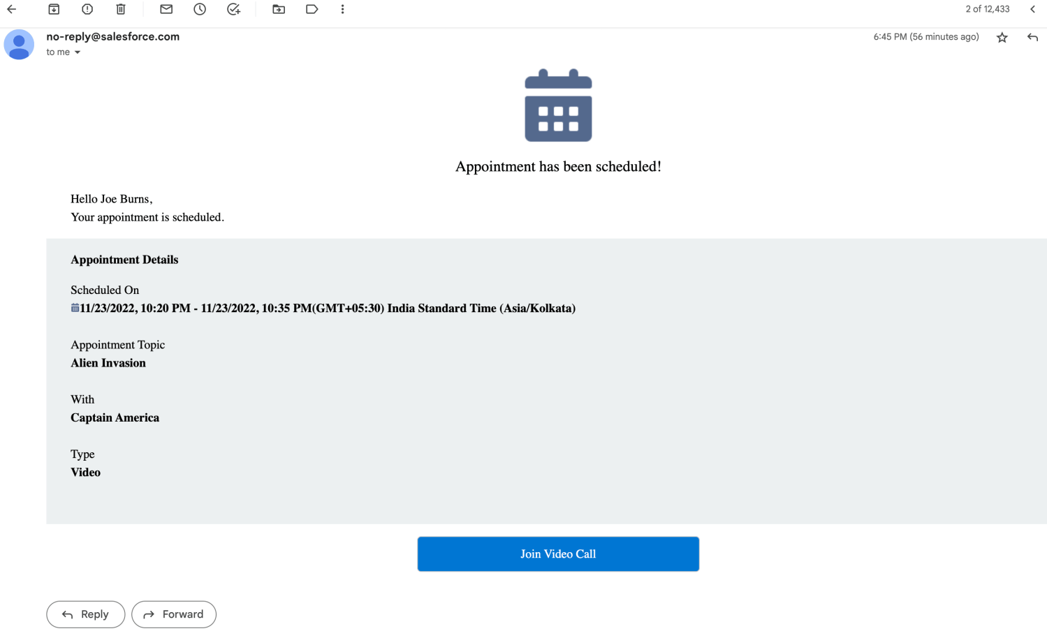 From Adwait : Email Appointment Confirmation with Video Conferencing ...