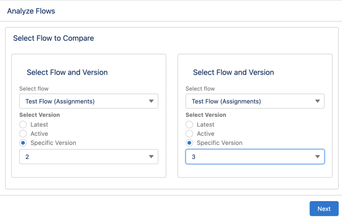 ‘Analyze Flows’ Compares Two Flow Versions and Reports on the Differences – UnofficialSF